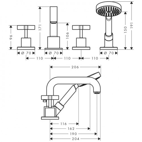 Hansgrohe 39445000 + 13444180