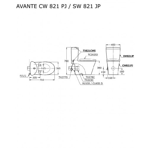 TOTO CW821PJ/SW821JP